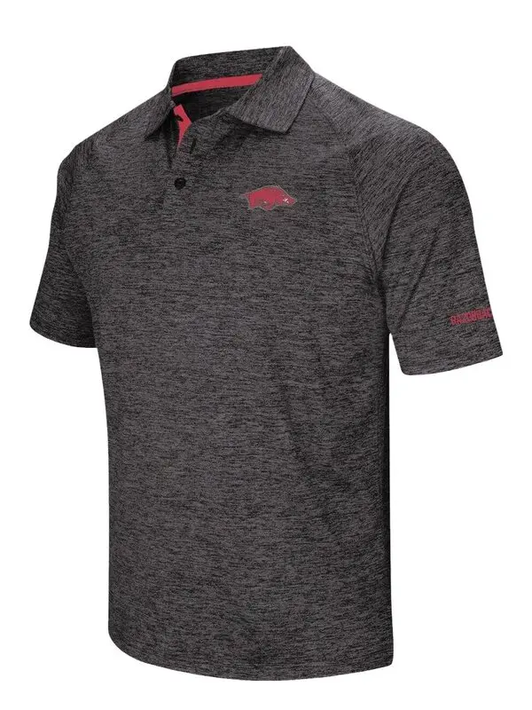 COLOSSEUM Arkansas Razorbacks Big & Tall Down Swing Polo - Black