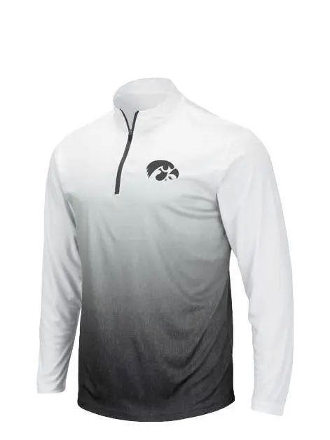 COLOSSEUM Iowa Hawkeyes Magic Team Logo Quarter-zip Jacket - Gray