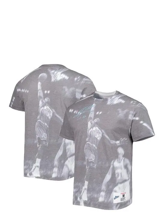 Mitchell & Ness Karl Malone Heather Utah Jazz Above The Rim T-shirt - Gray