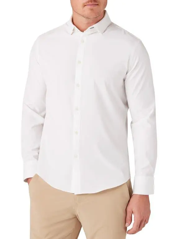 Mizzen+main Leeward Solid No-tuck Button-up Shirt - White