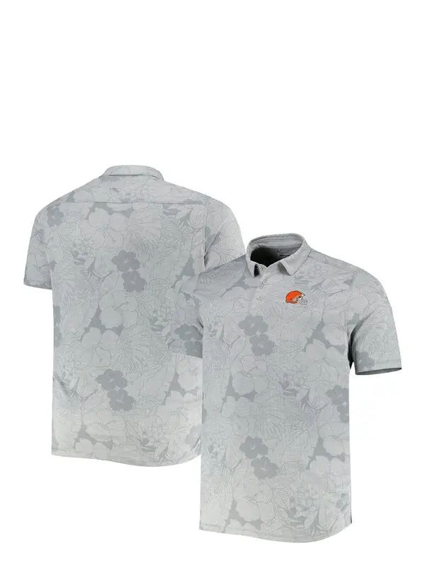 Tommy Bahama Cleveland Browns Big & Tall Miramar Blooms Polo - Gray
