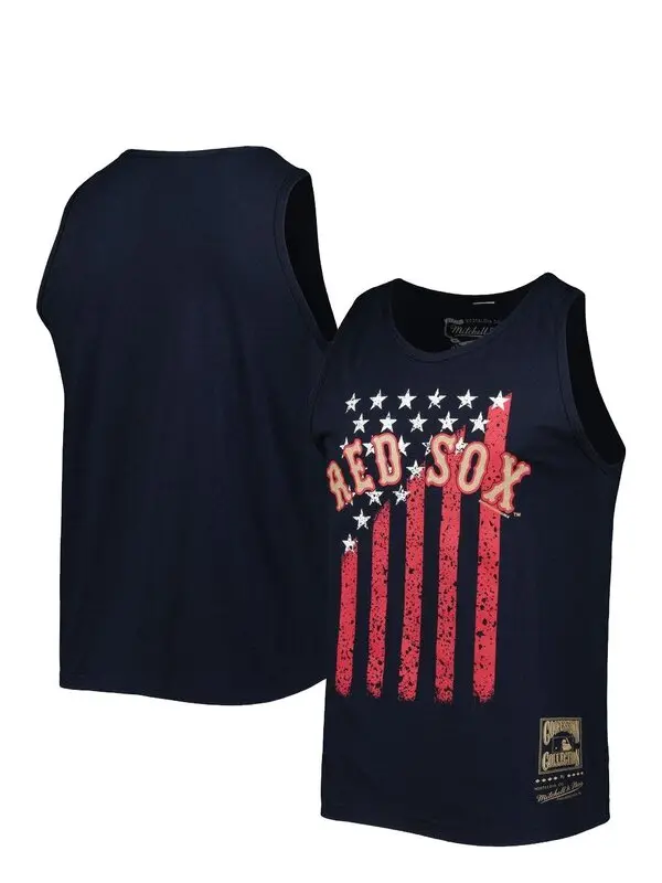 Mitchell & Ness Boston Red Sox Cooperstown Collection Stars And Stripes Tank Top - Navy