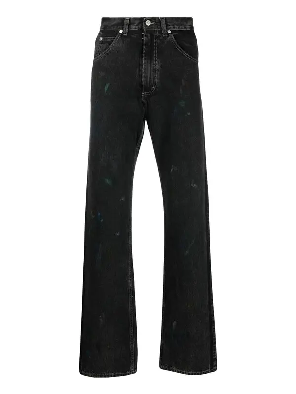 MAISON MARGIELA Paint Splatter Straight-leg Jeans - Black