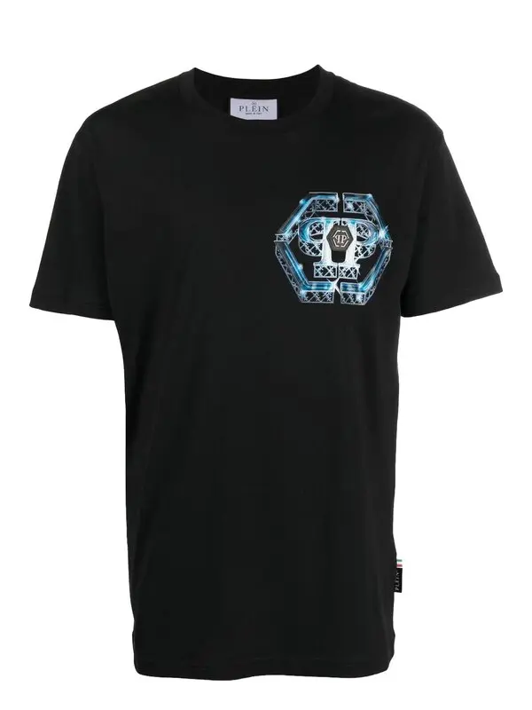 Philipp Plein Logo Print T-shirt - Black