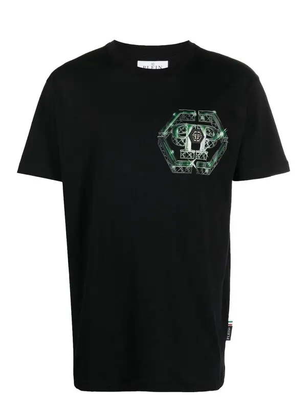 Philipp Plein Logo Print T-shirt - Black