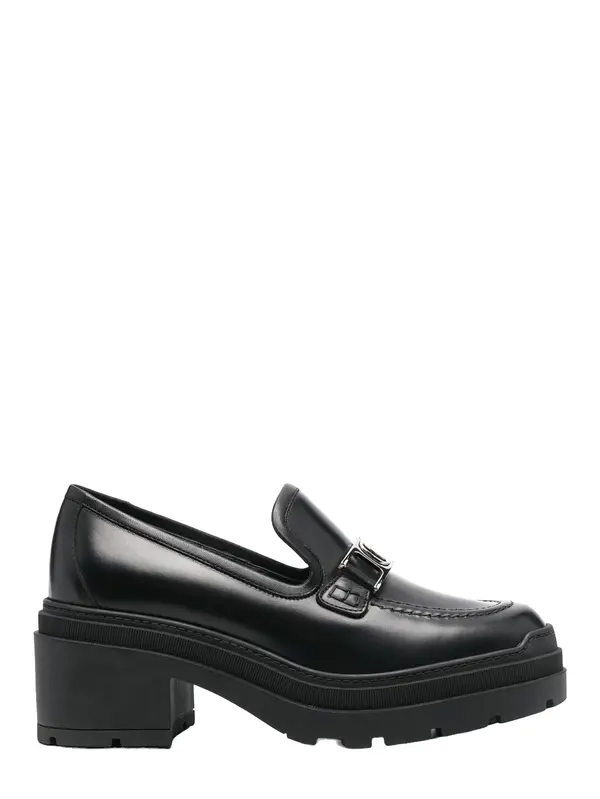 FERRAGAMO Vara Chain 40mm Loafers - Black