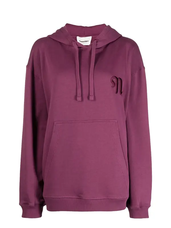 Nanushka Embroidered Logo Hoodie - Purple