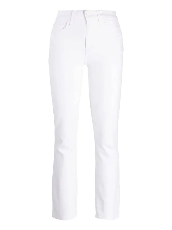 Paige Slim-cut High-waist Jeans - White