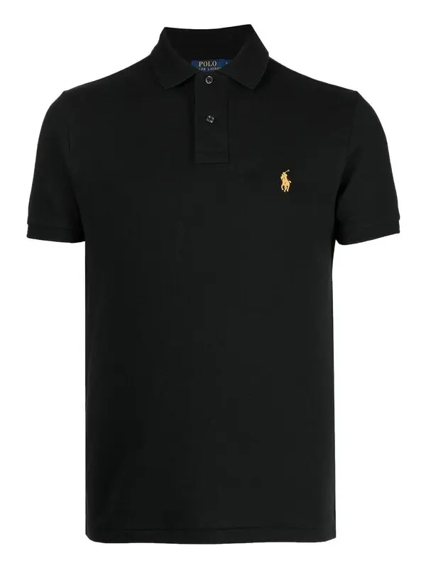 Polo Ralph Lauren Embroidered-pony Polo Shirt - Black