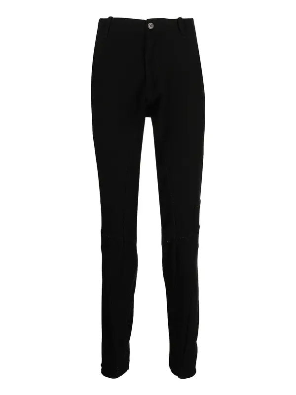 Masnada Waffle-knit Tapered-leg Trousers - Black