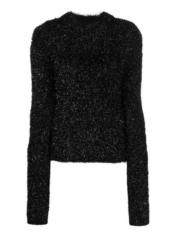 Alberta Ferretti Glittered Jumper - Black