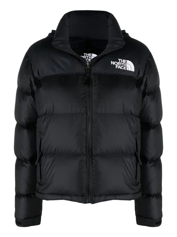 The North Face Embroidered-logo Puffer Jacket - Black
