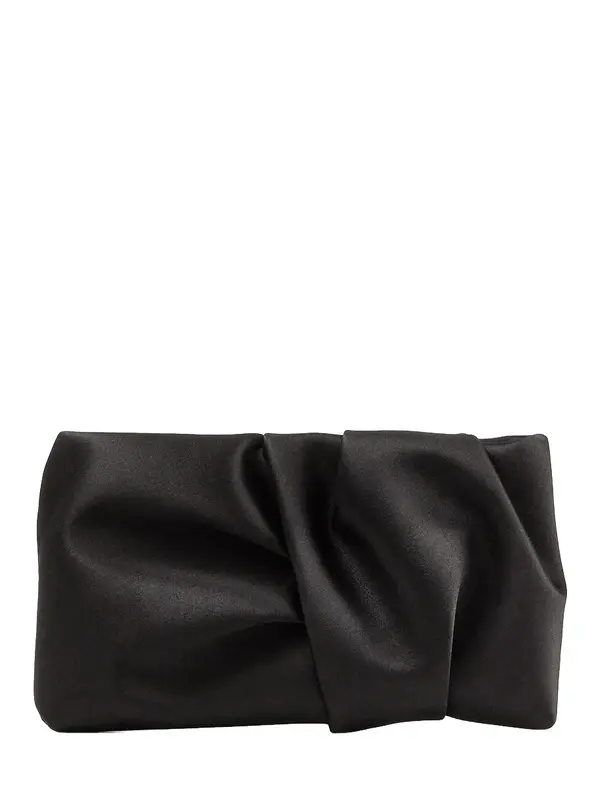 JIMMY CHOO Bonny Ruched Clutch - Black