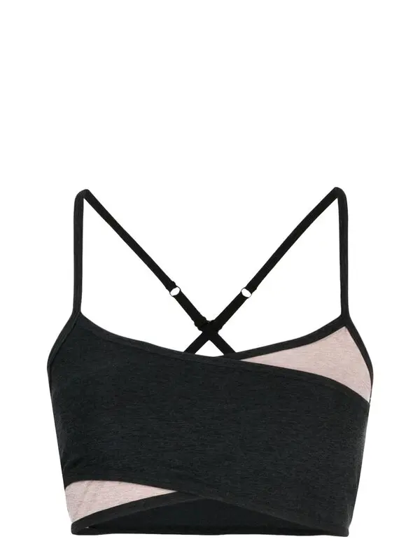Beyond Yoga Blocked At Your Leisure Bra Top - Black