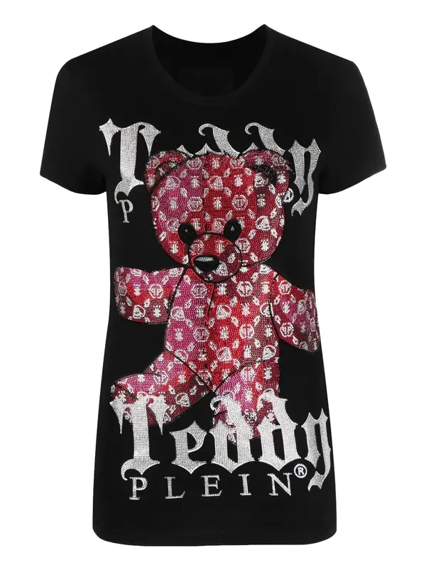 Philipp Plein Monogram Teddy-print T-shirt - Black