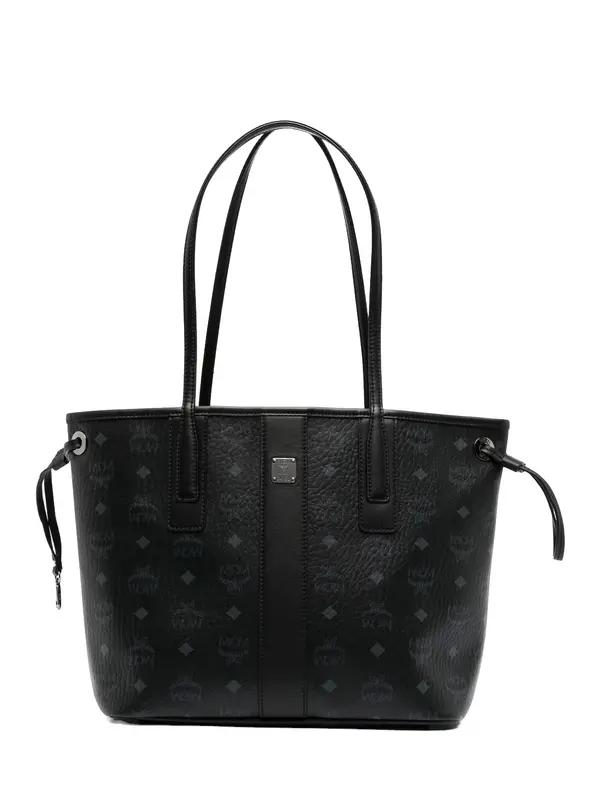 Mcm Small Liz Reversible Tote Bag - Black