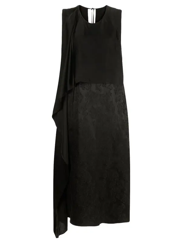 UMA WANG Asymmetric Sleeveless Dress - Black