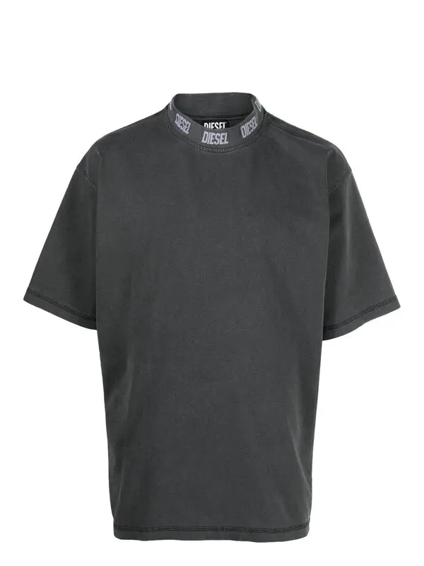 DIESEL® Logo-neck Short-sleeve T-shirt - Grey