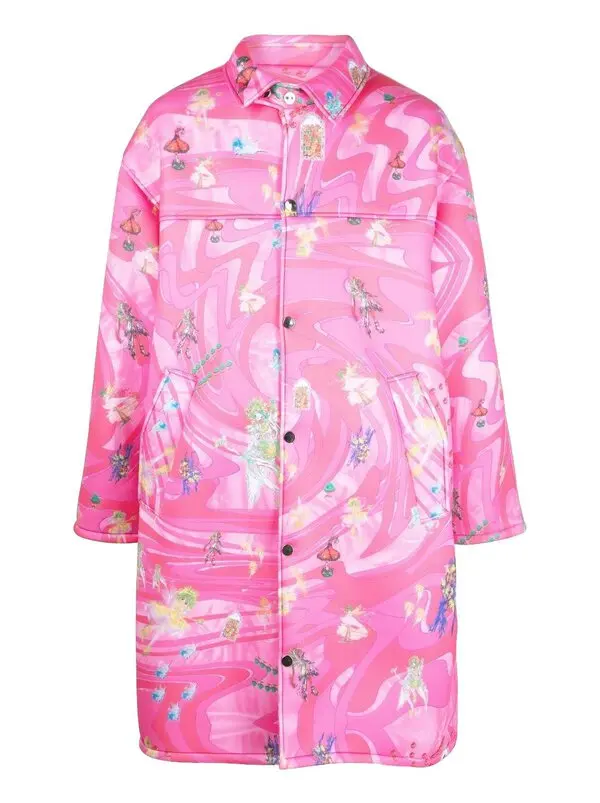 LIBERAL YOUTH MINISTRY Patterned Scuba Coat - Pink