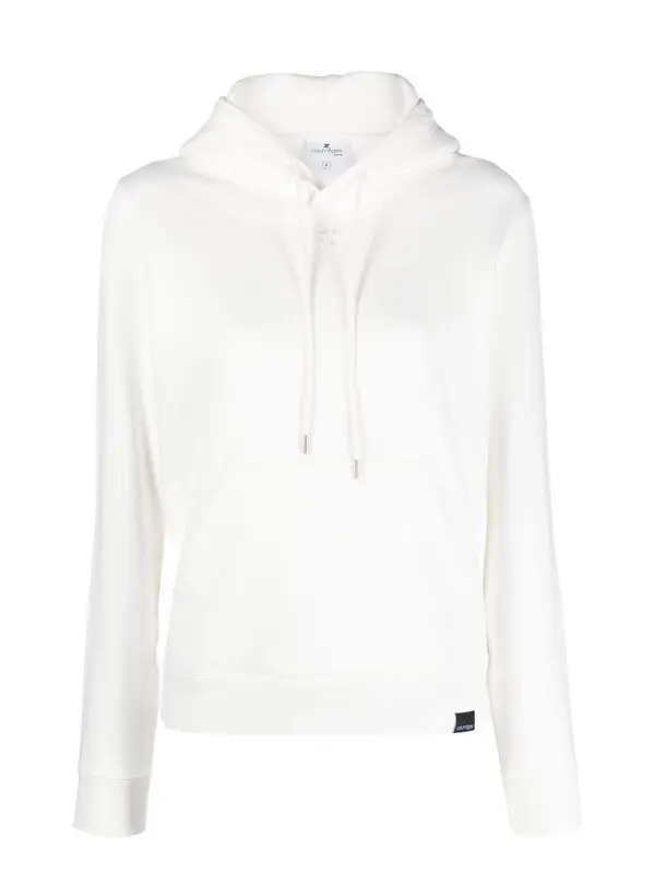 COURREGES Organic Cotton Classic Hoodie - White