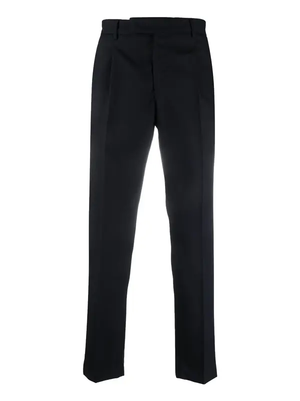 PT TORINO Straight-leg Tailored Trousers - Blue