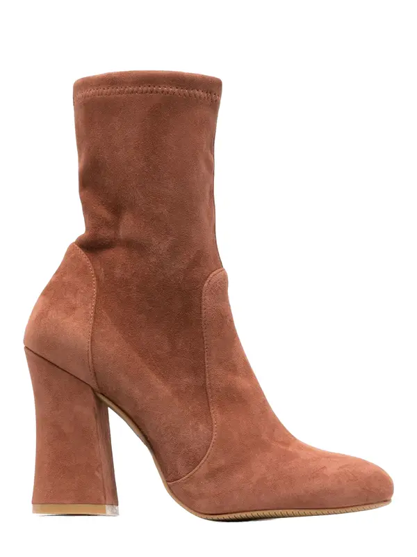STUART WEITZMAN 100mm Block-heel Boots - Brown