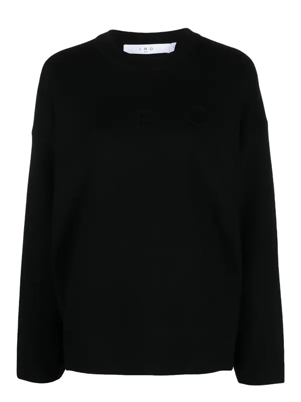 IRO PARIS Intarsia Knit-logo Jumper - Black