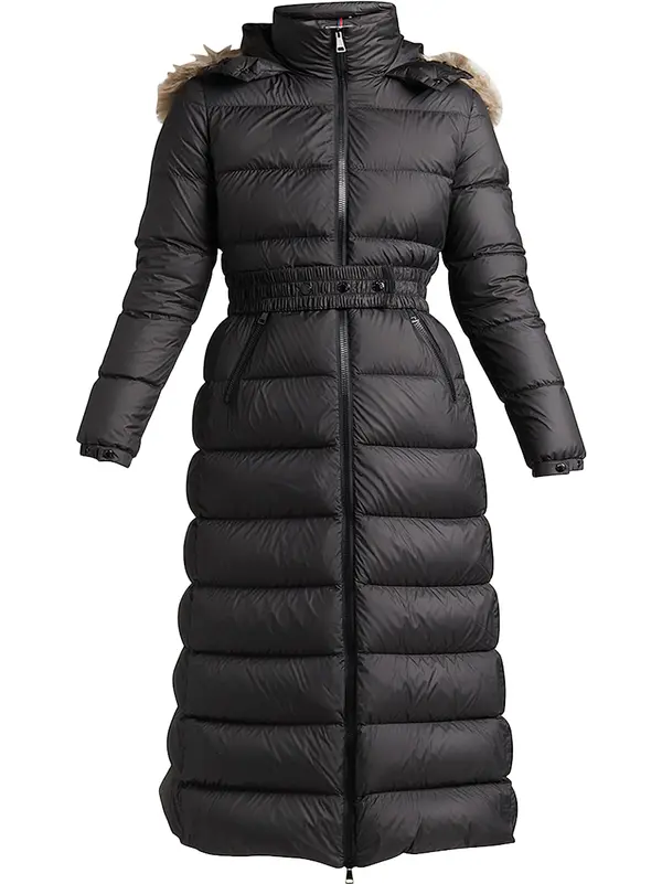 Moncler Fudson Long Puffer Coat - Black