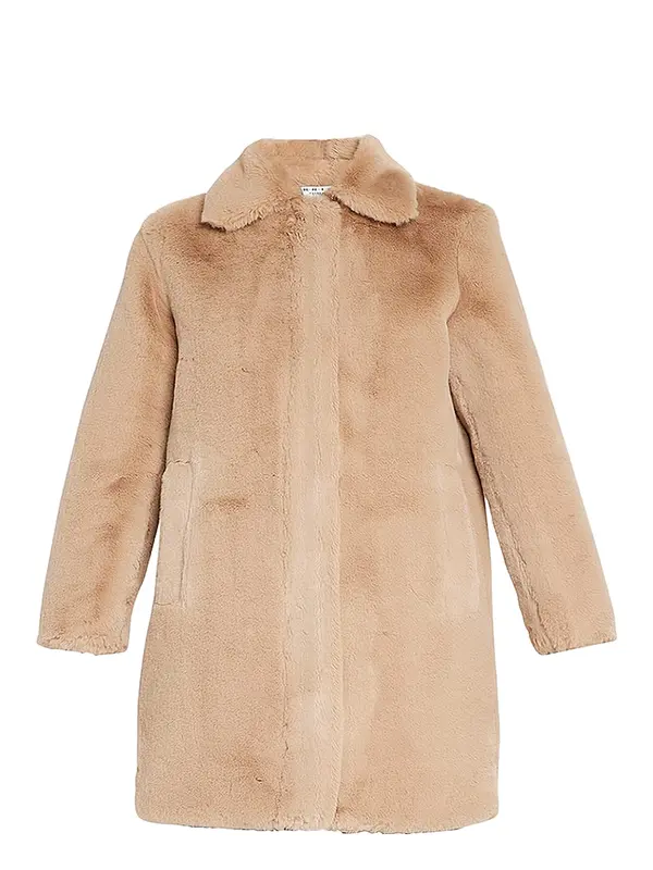 Akris Faux-fur Collared Coat - Malt