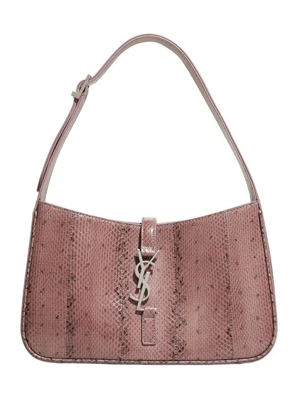 Saint Laurent Le 5 A 7 Lizard Shoulder Bag - Rose