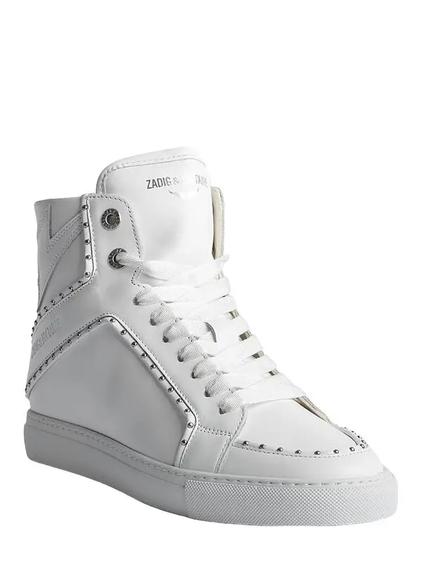 Zadig&Voltaire Studded High-top Sneakers - Blanc