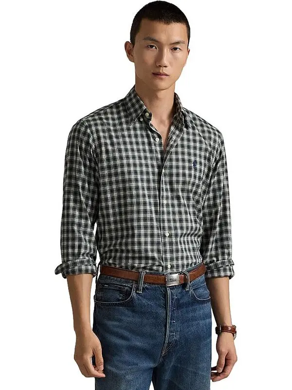 Polo Ralph Lauren Classic Fit Plaid Twill Shirt - Blue/green