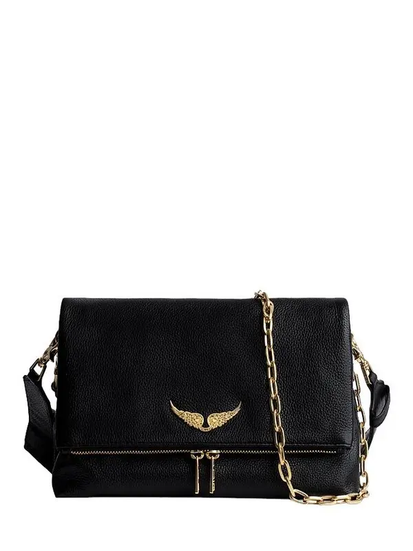 Zadig&Voltaire Rocky Leather Handbag - Noir Gold