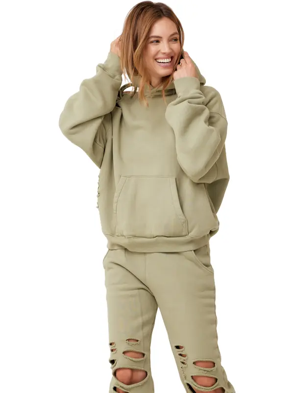SIWY Kenzie Oversized Hoodie - Olive