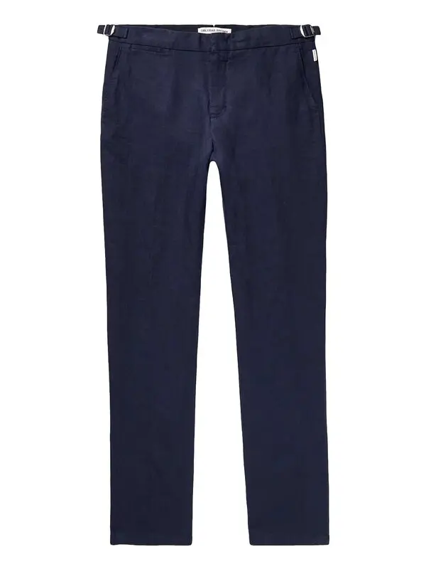Orlebar Brown Griffon Slim-fit Linen Trousers - Blue