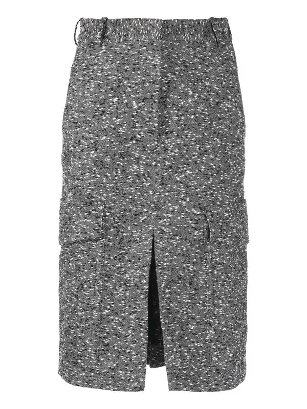 Victoria Beckham Tailored Cargo Midi Skirt - Black