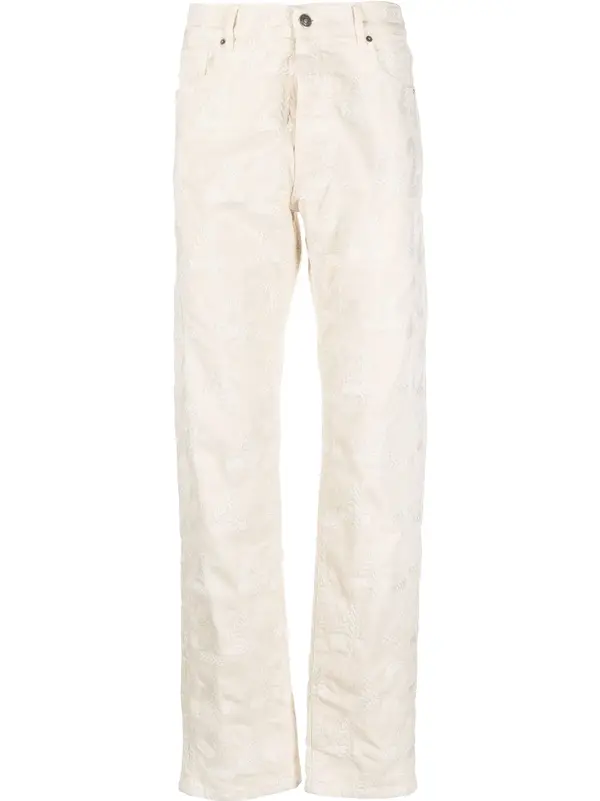 424 Bleach-wash Straight-leg Jeans - Neutrals