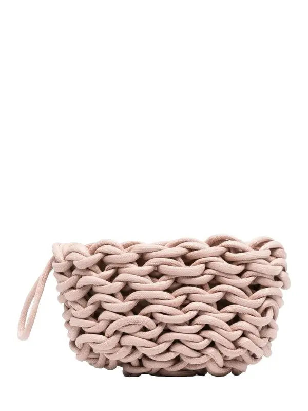 Alienina Lina Interwoven Clutch Bag - Pink