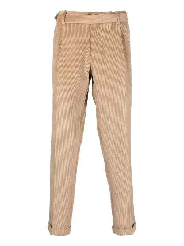 BRIGLIA 1949 Corduroy Straight-leg Trousers - Neutrals