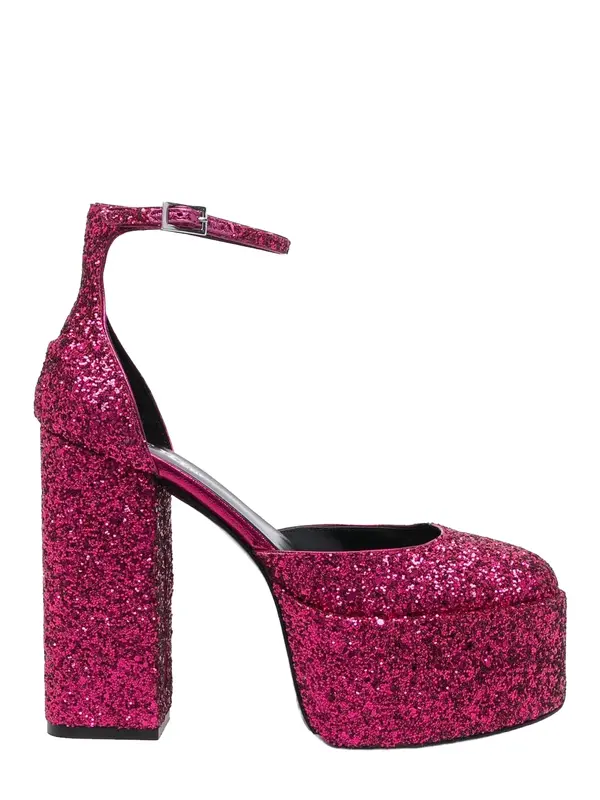 Paris Texas 140mm Glitter-embellished Platform Pumps - Pink