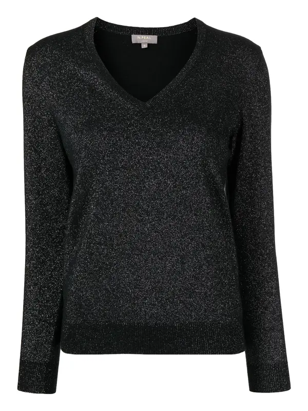 N.peal Sparkle-knit Cashmere Jumper - Black