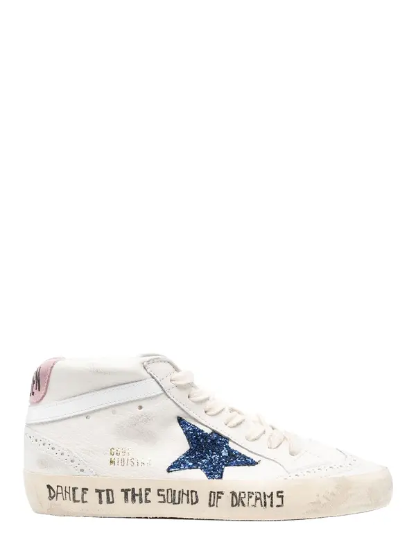 Golden Goose Mid Star Lace-up Sneakers - White