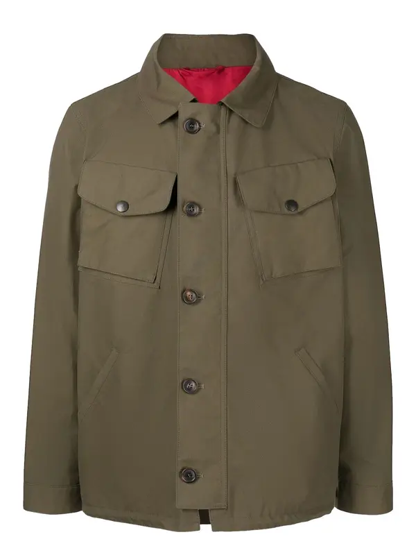 LEATHERSMITH OF LONDON Hudson Button-down Shirt Jacket - Green
