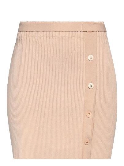 ANDREĀDAMO Knitted Mini Skirt - Beige