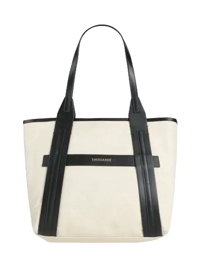 TRUSSARDI Canvas Shopper Tote - Beige