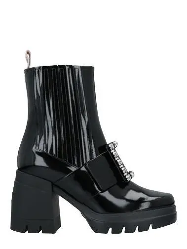 ROGER VIVIER Ankle Boots In Soft Leather - Black