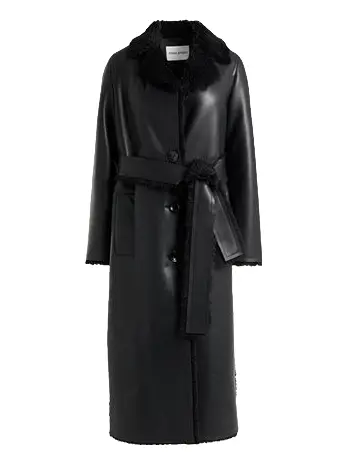 STAND STUDIO Coat In Polyester, Polyurethane, And Other Fibers - Black