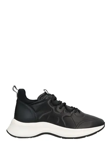 Hogan Leather And Textile Chunky Sneakers - Black