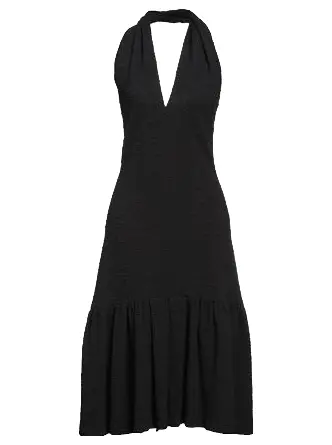 MSGM Midi Dress In Cotton And Polyamide - Black