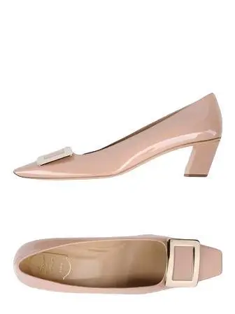 ROGER VIVIER Pumps In Leather With Appliqués - Pink